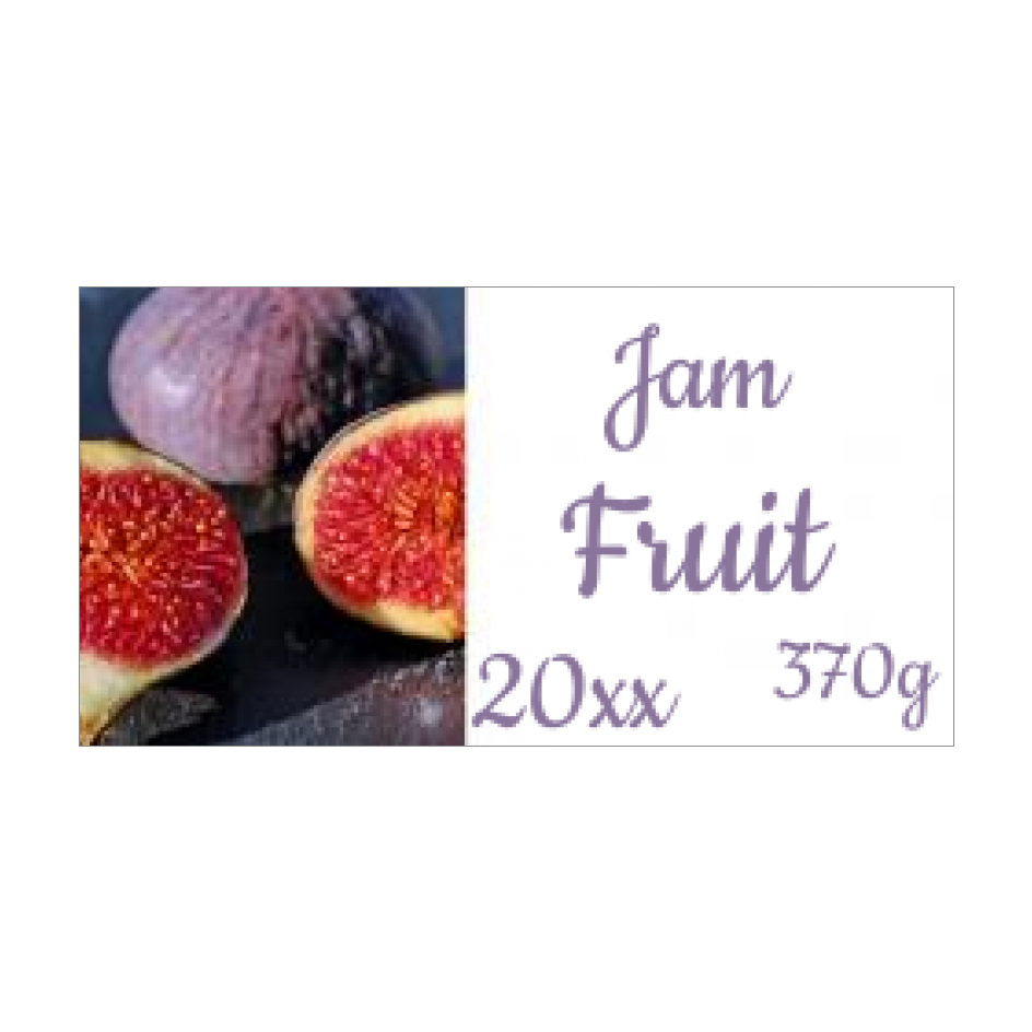 Label Jam Fig Fruit Mauve free template (card 2423)