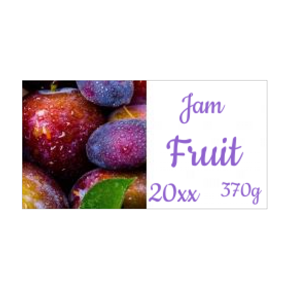 Label Jam Plum Fruit Mauve free template (card 2420)