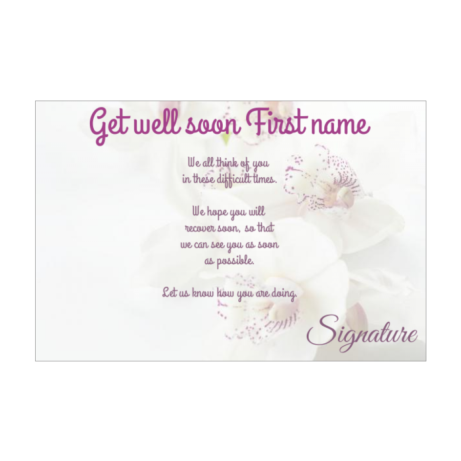 Card Recovery Flower White free template (card 1298)