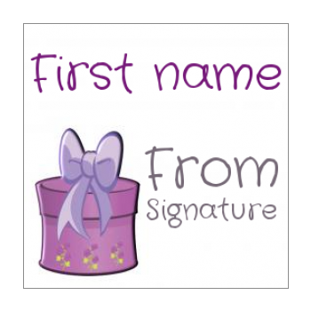 Birth gift label free template on Greetings-Discount