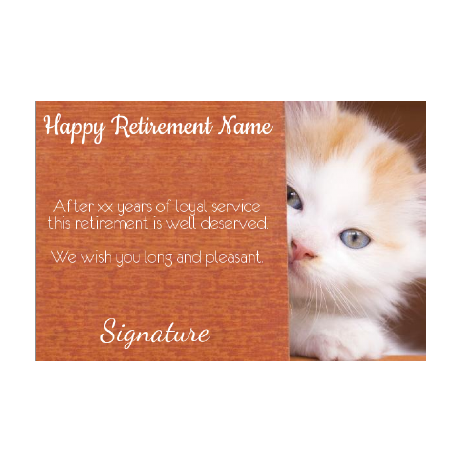 Cat Retirement Invitation