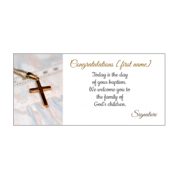 Baptism congratulation card free template on Greetings-Discount