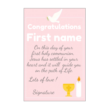 First Holy Communion congratulation card free templates on Greetings ...
