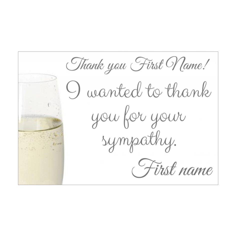 Card Thanks Champagne Thank You free template (card 1224)