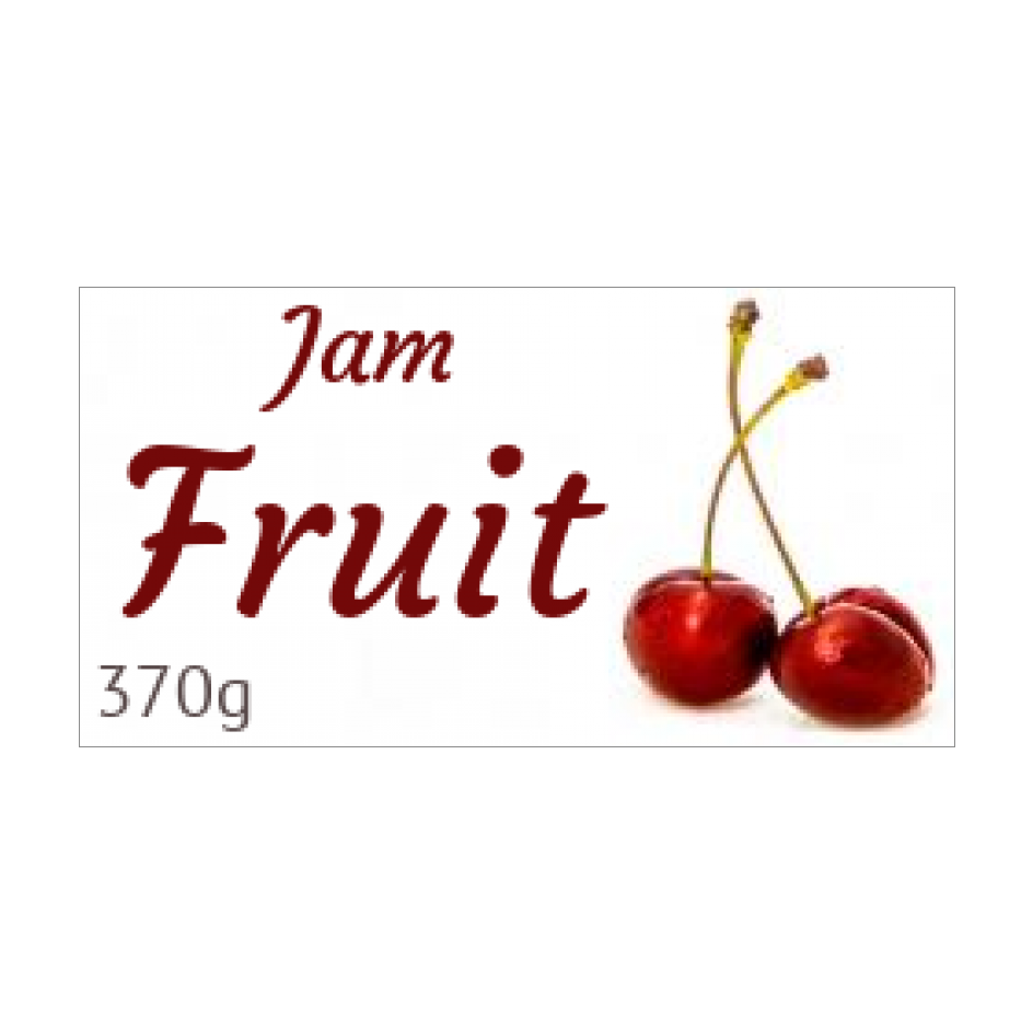Label Jam Cherry Fruit free template (card 2158)