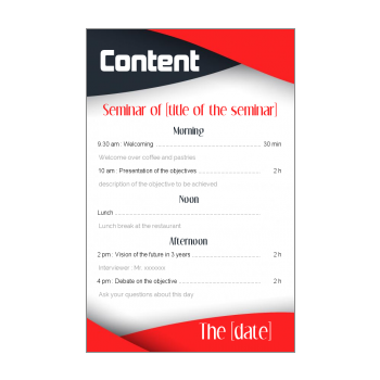 Invitation to a seminar template - printable card