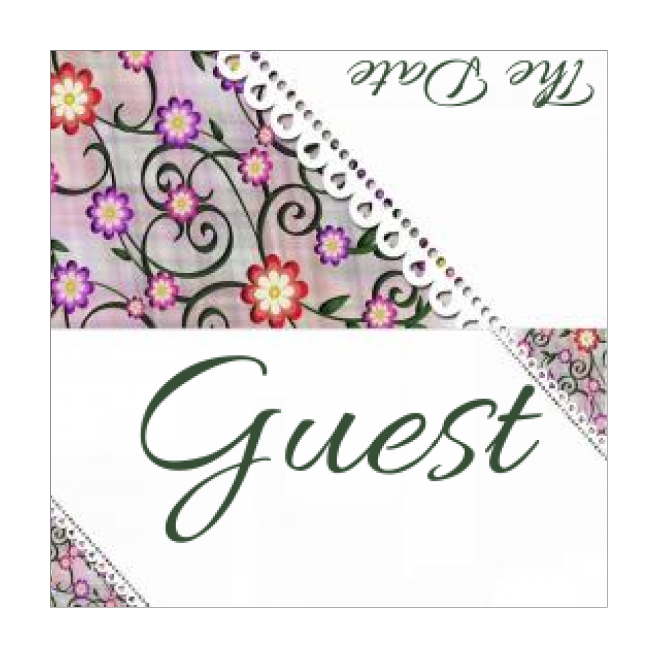 Label Place Card Table Flower template (card 1394)