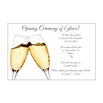 Opening Ceremony Invitation free template - printable cards